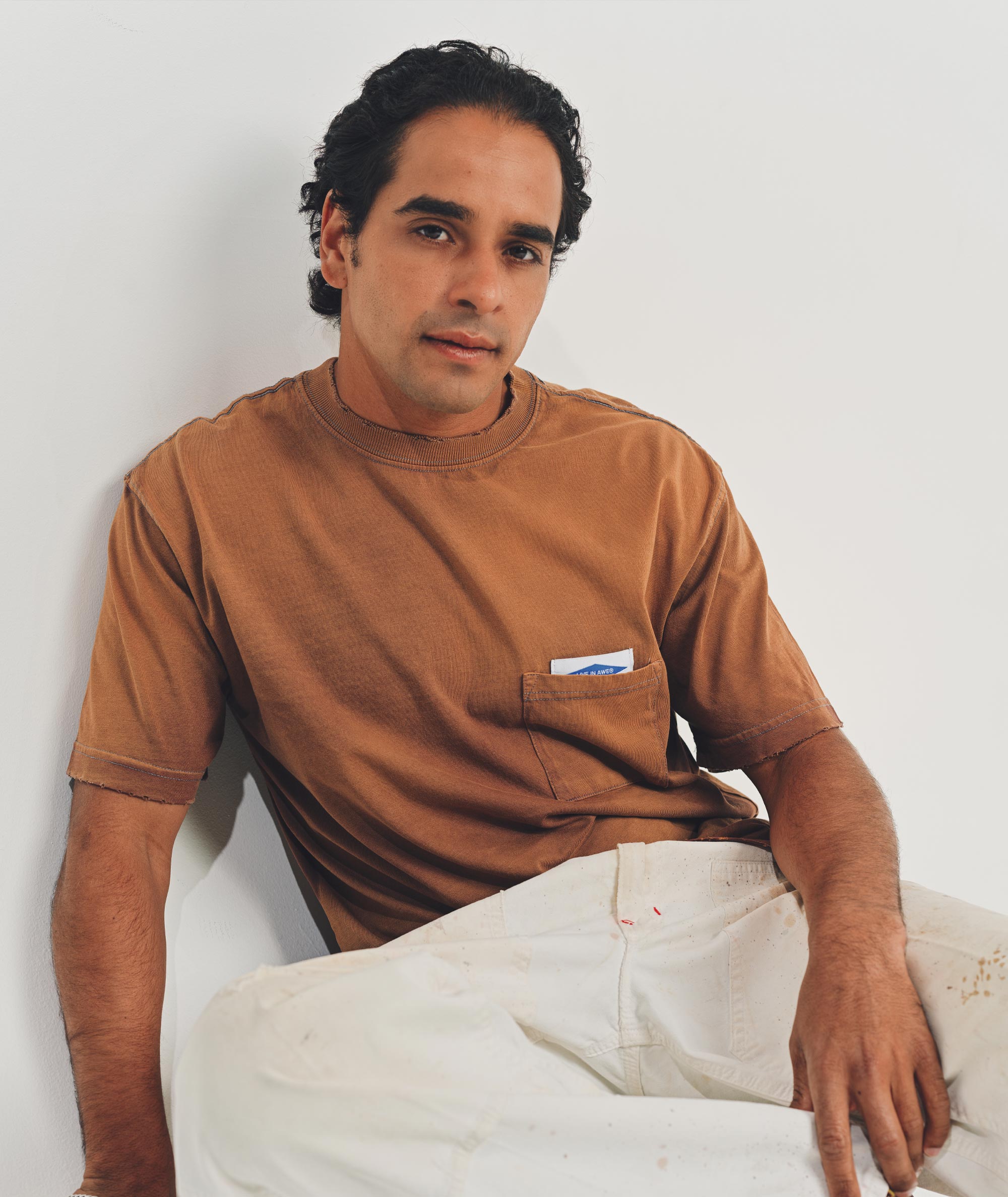 AWE Faded Pocket T-Shirt Brown – American Waste Enterprise